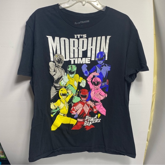 Shirts | Power Rangers Its Morphin Time Graphic Black Short Sleeve ...